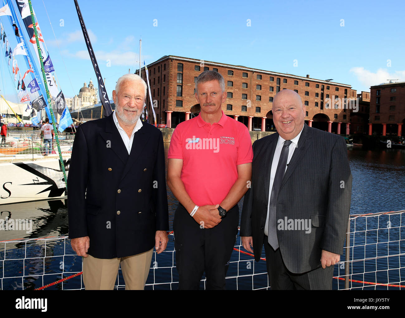 (From left to right) Robin Knox-Johnston, Lance Shepherd skipper of ...