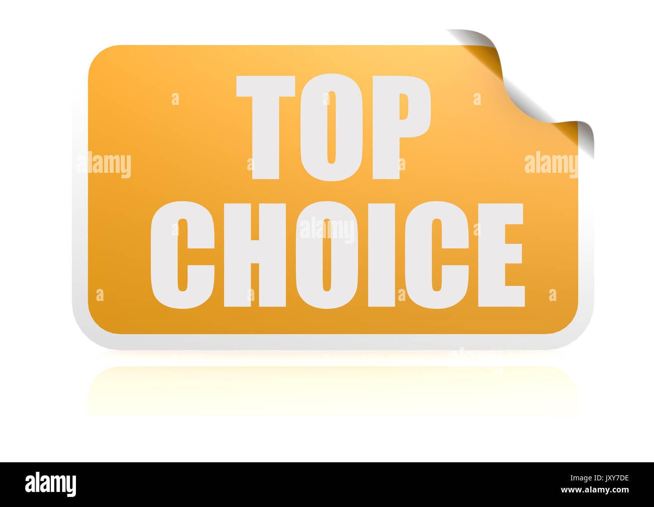 Top choice yellow sticker concept image with hi-res rendered artwork ...