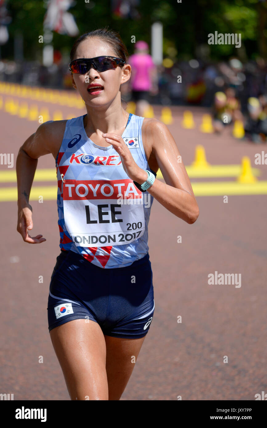 Daseul Lee of Korea competing in the IAAF World Athletics Championships ...