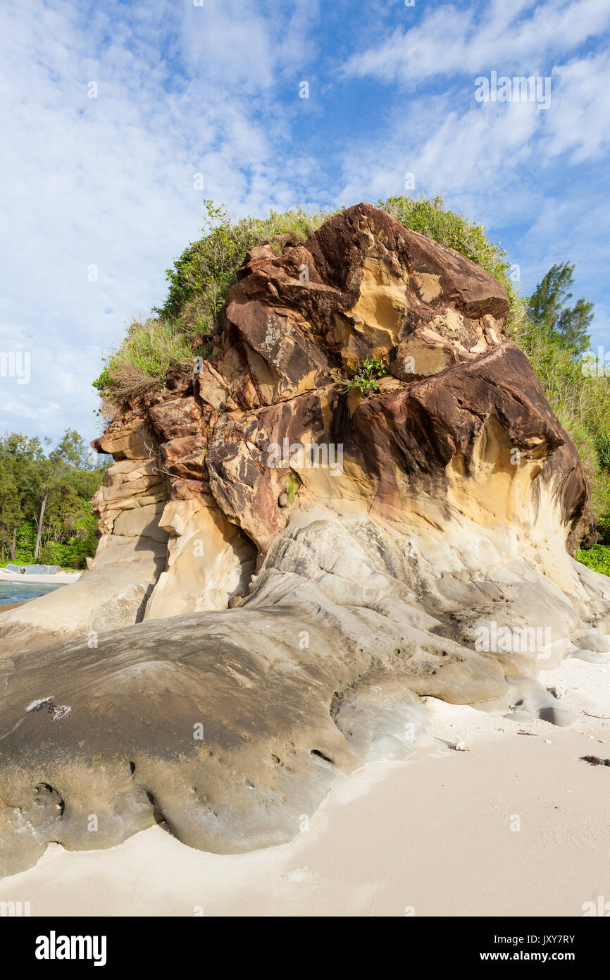 Sandstone rock at beach borneo malaysia Stock Photo - Alamy