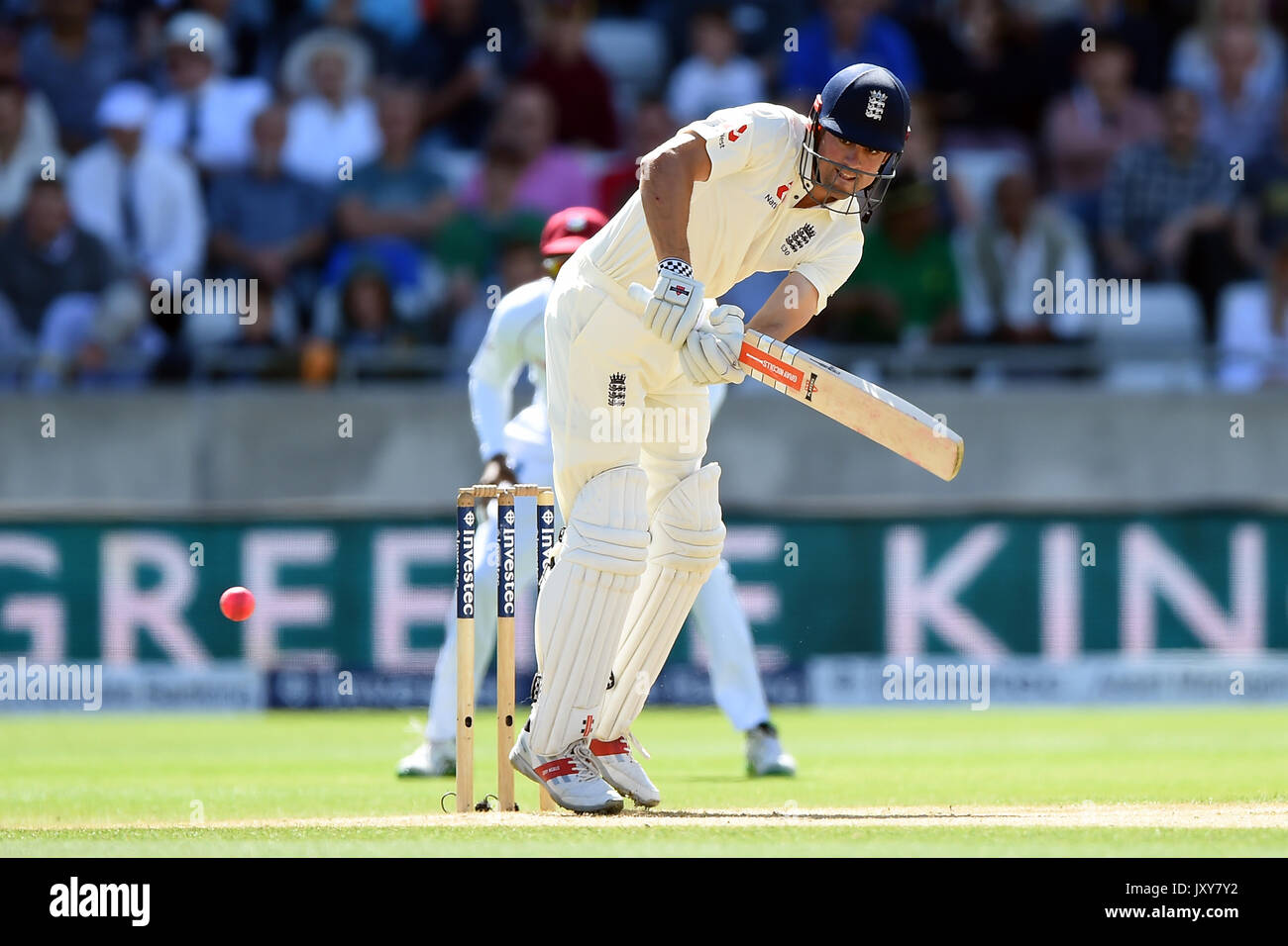 England's Alastair Cook during day one of the First Investec Test match ...