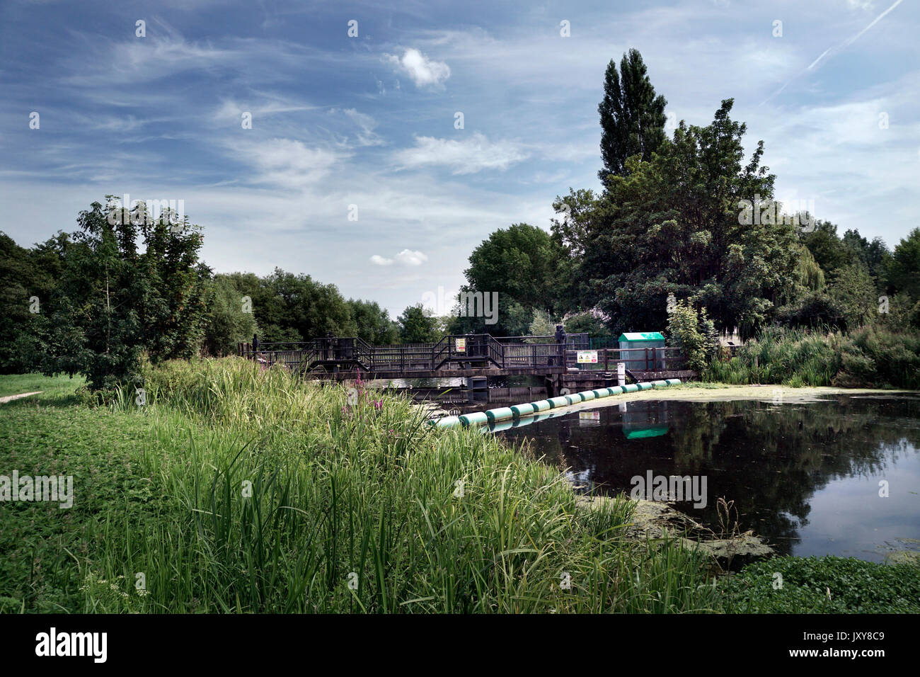 sluice gates on river waveney at bungay suffolk united kingdom Stock ...