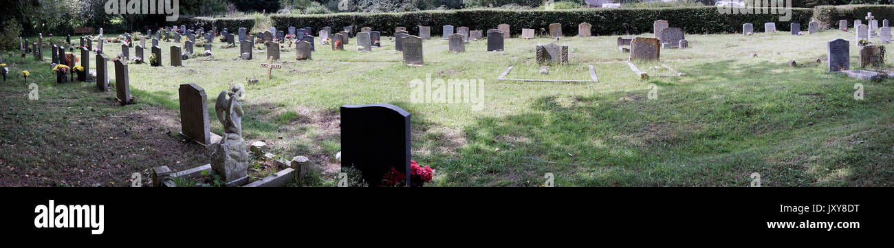 panoramic view of ellingham church graveyard ellingham norfolk england ...