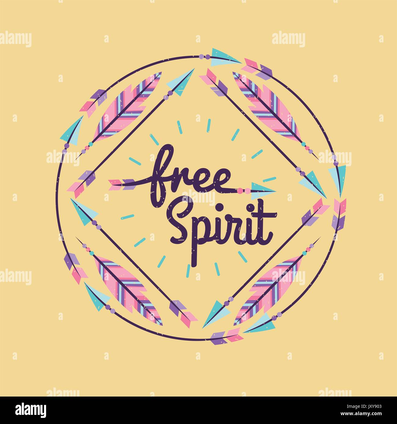 free spirit cartoon background Stock Vector Image & Art - Alamy