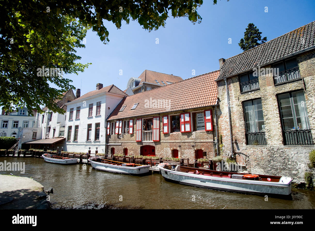 Bruges, in the Flemish Region of Belgium. The canals Stock Photo - Alamy