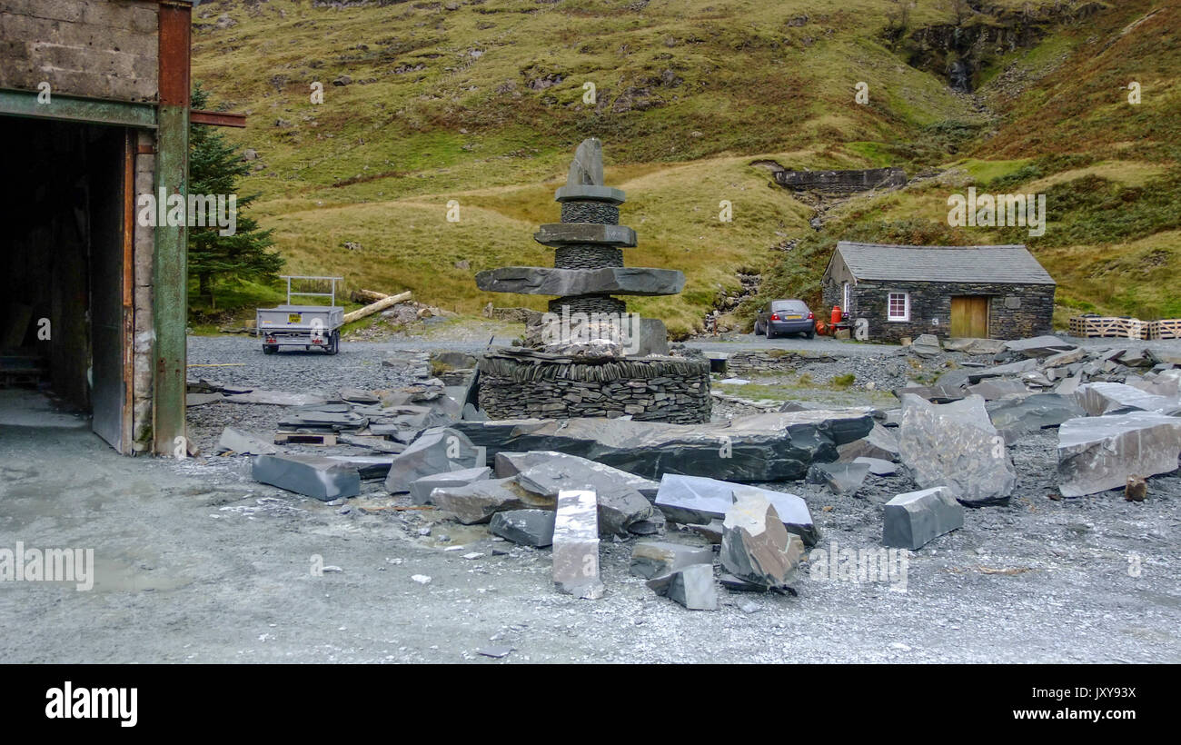 The slate mine at Honister Pass,Lake District,England,UK Stock Photo ...