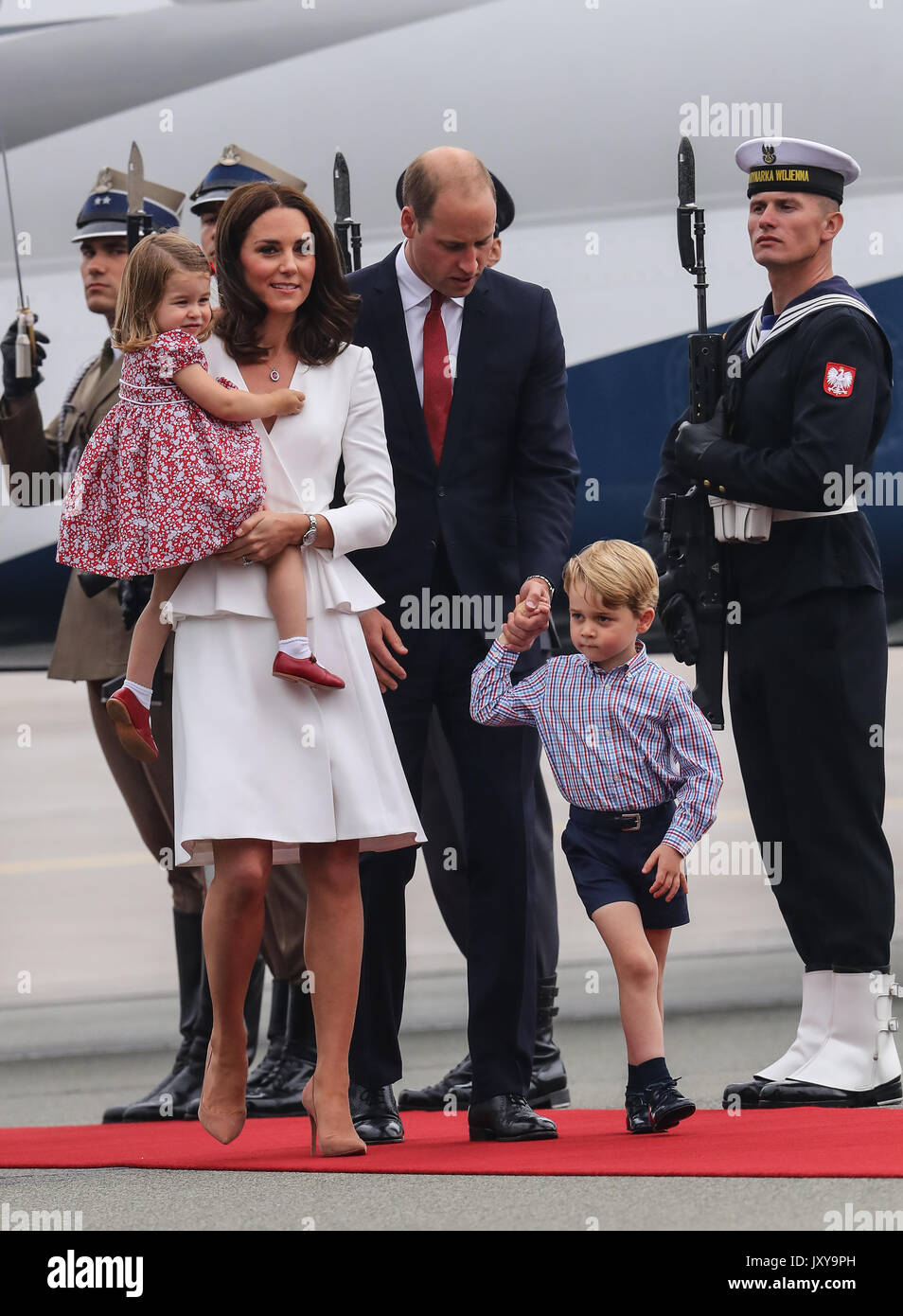 The Duke and Duchess of Cambridge, along with Prince George and ...