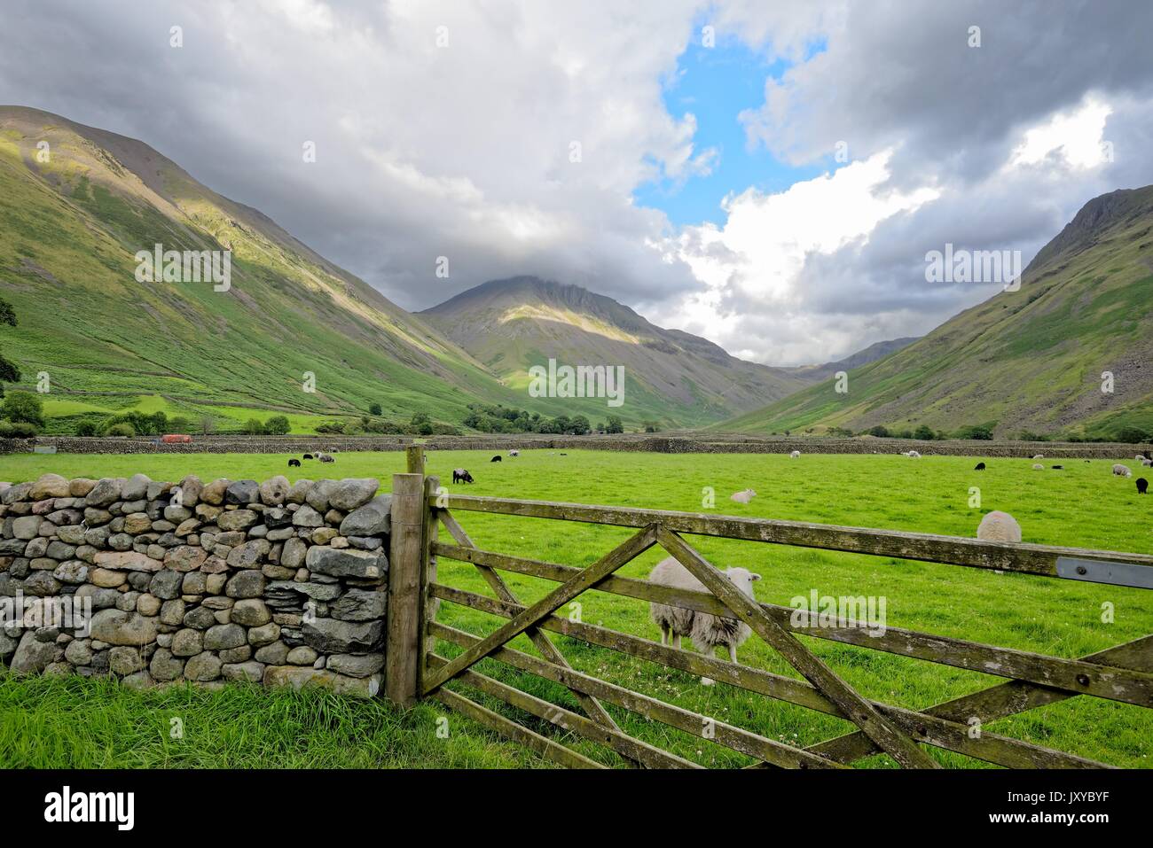 Wasdale Head with Great Gable Mountain Cumbria UK Stock Photo - Alamy