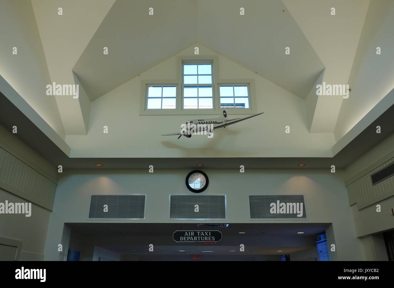 View of the Nantucket memorial Airport (ACK), a small airport on the ...