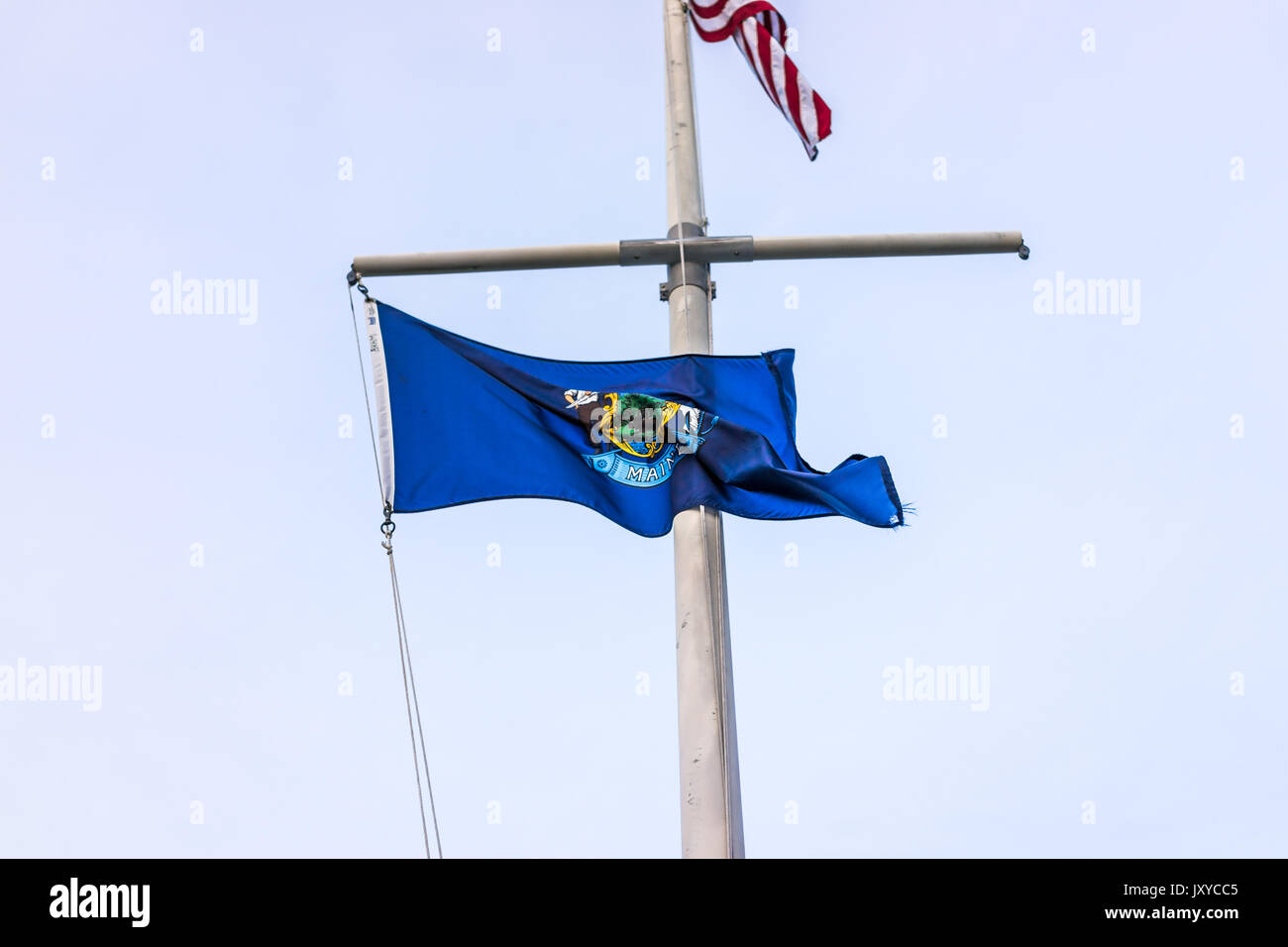 Maine state flag hi-res stock photography and images - Alamy