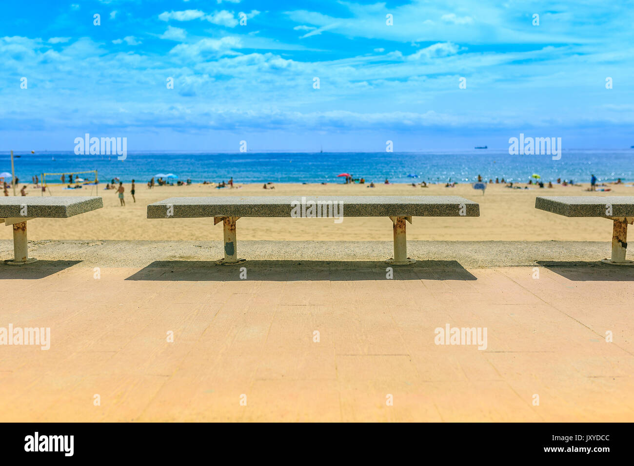 Stoned beaches in a row with its shadows Stock Photo - Alamy