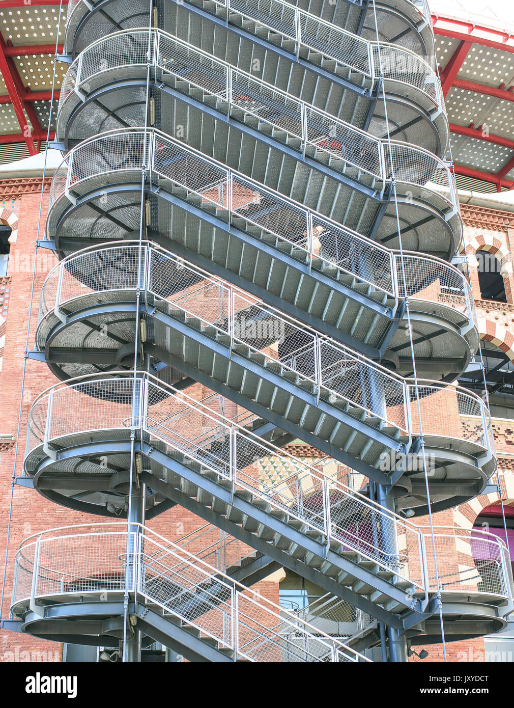 iron snail stairs sited in a mall Stock Photo - Alamy