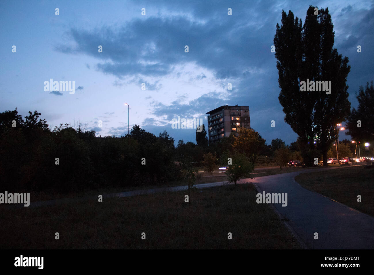 Rain clouds at dusk Stock Photo - Alamy