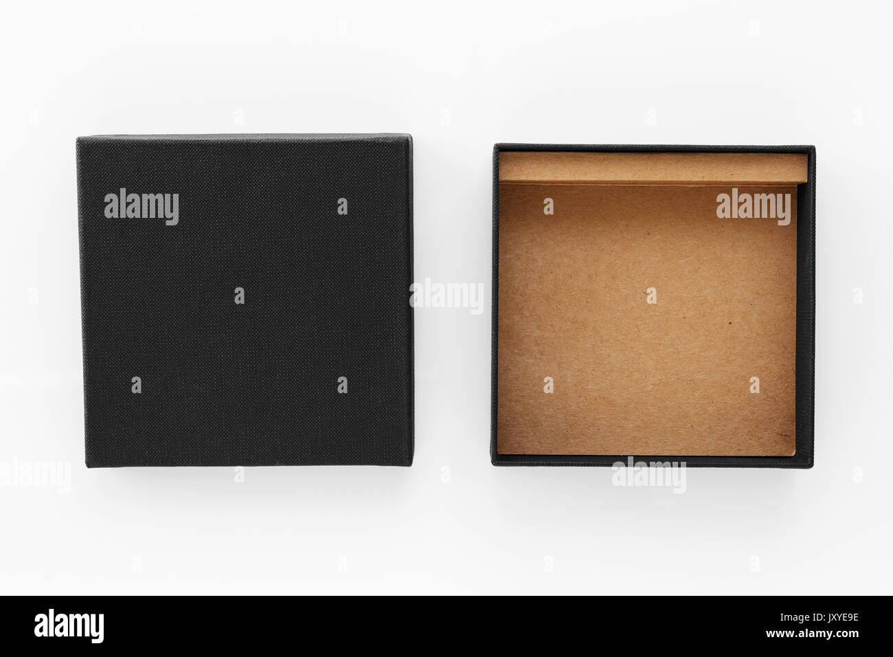 Black box product packaging on white background Stock Photo - Alamy