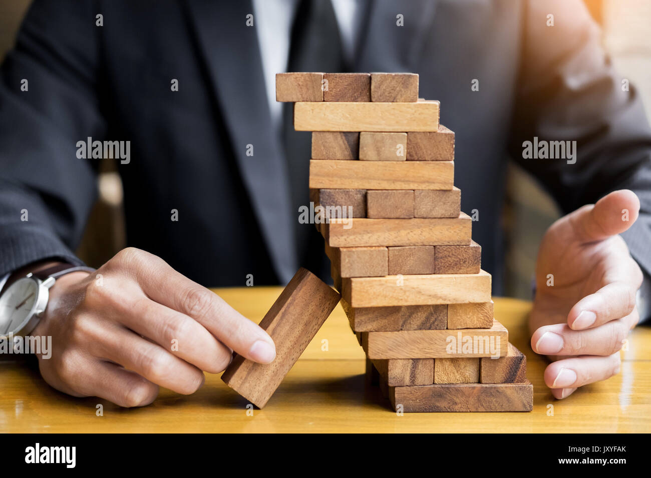 Planning, risk and wealth strategy in business concept, businessman and ...