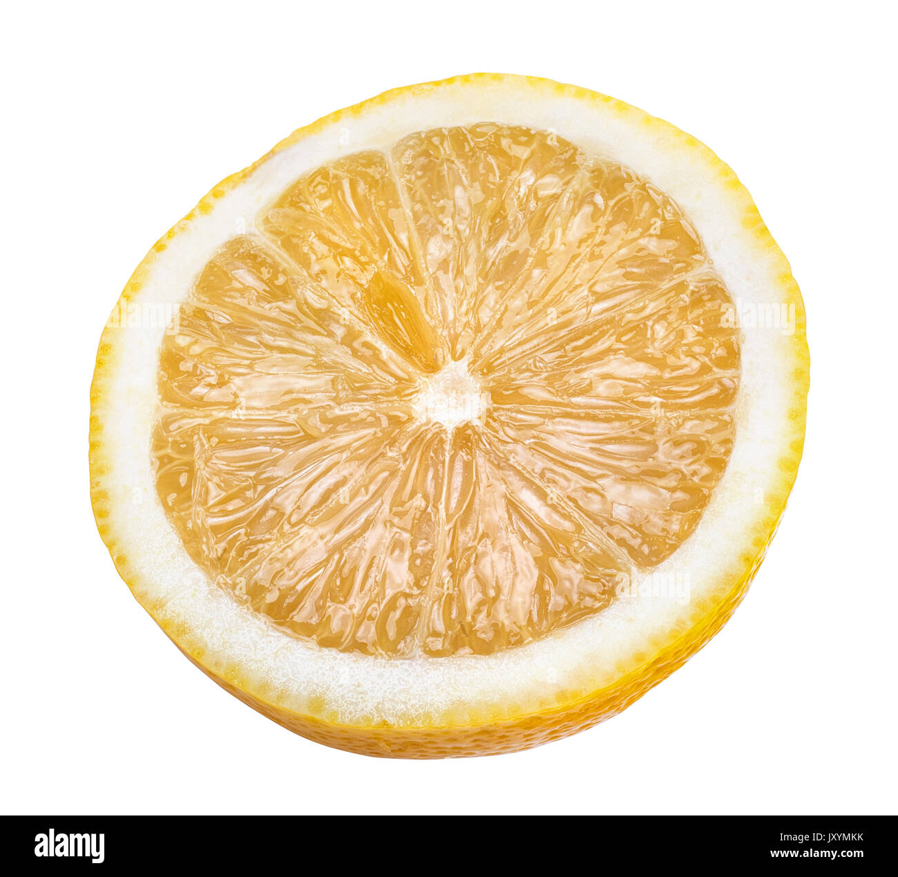 Half of lemon fruit isolated on white with clipping path Stock Photo ...