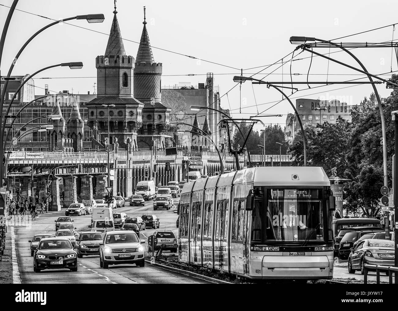 Berlin Street View With Beautiful Oberbaum Bridge BERLIN GERMANY berlin-street-view-with-beautiful-oberbaum-bridge-berlin-germany