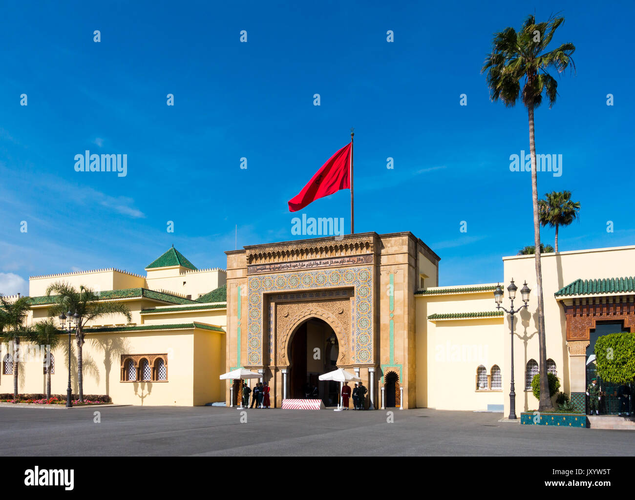 Entrance gate of the Royal Palace in Rabat, Rabat-Salé-Zemmour-Zaer ...