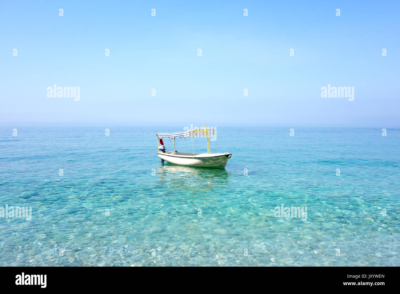 boat on beautiful sea Stock Photo - Alamy