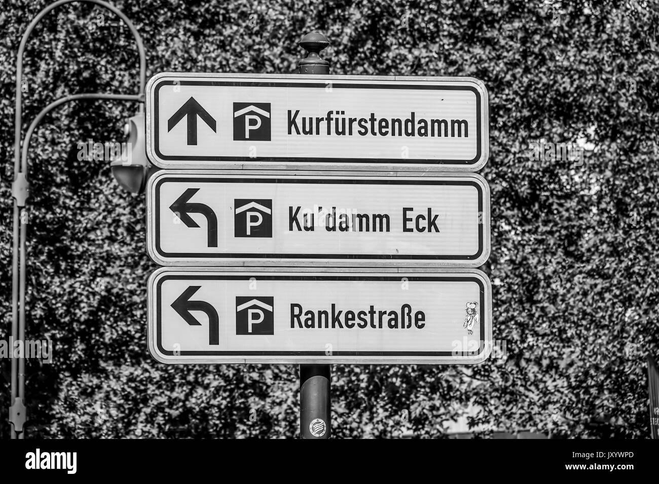 Traffic signs in germany Black and White Stock Photos & Images - Alamy