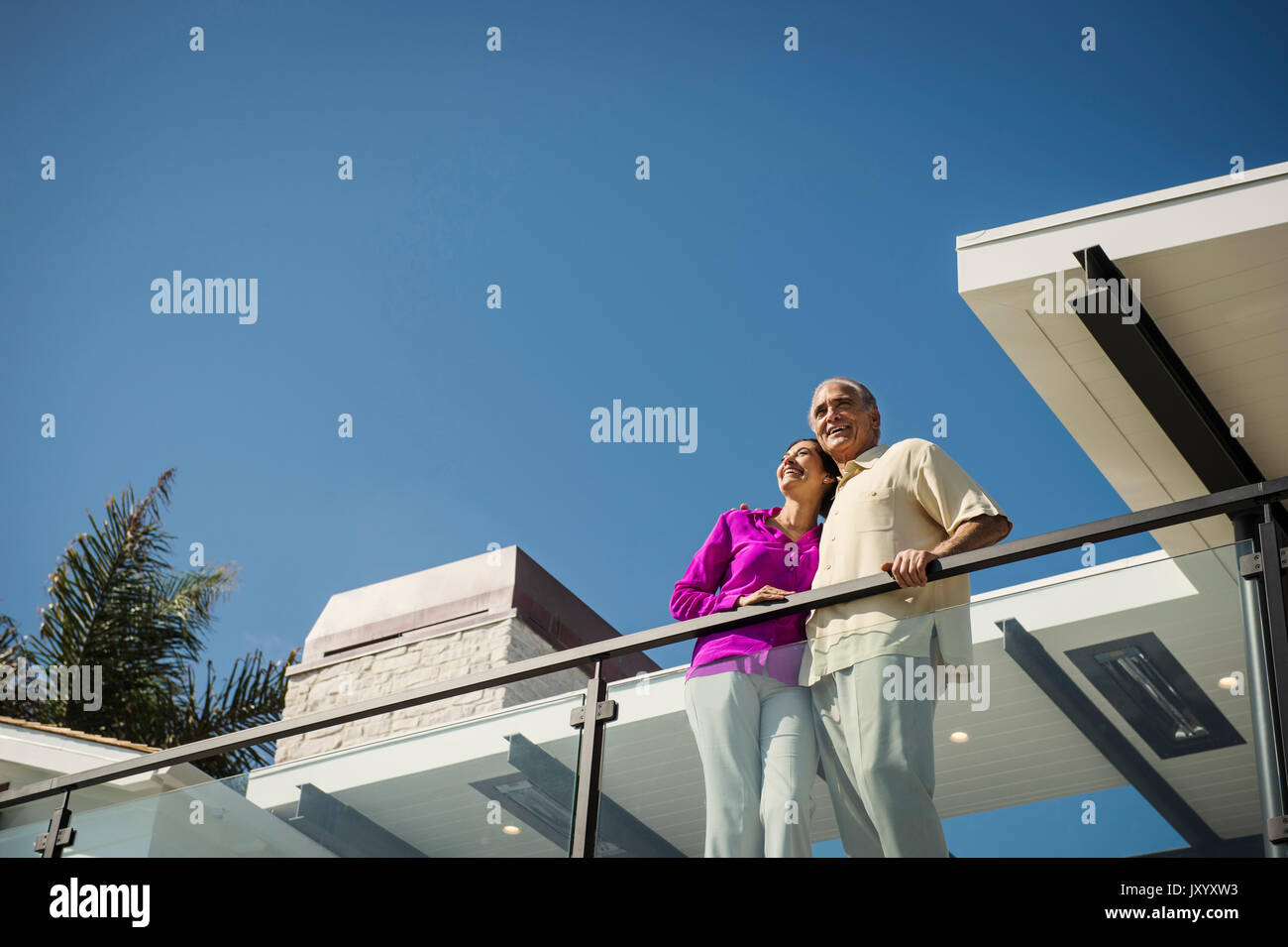 Modern balcony people hi-res stock photography and images - Alamy