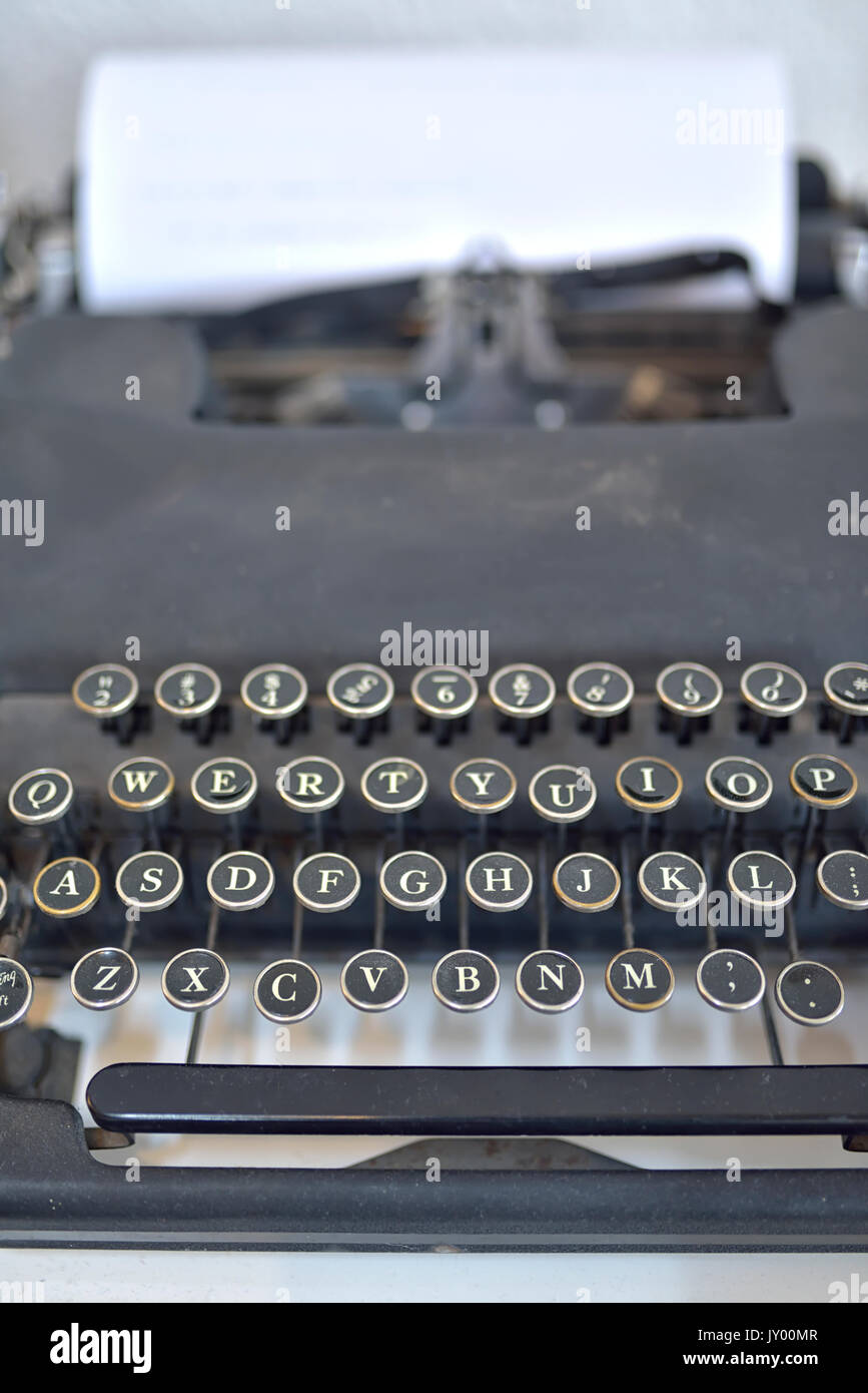 Details of Old typing machine Stock Photo - Alamy