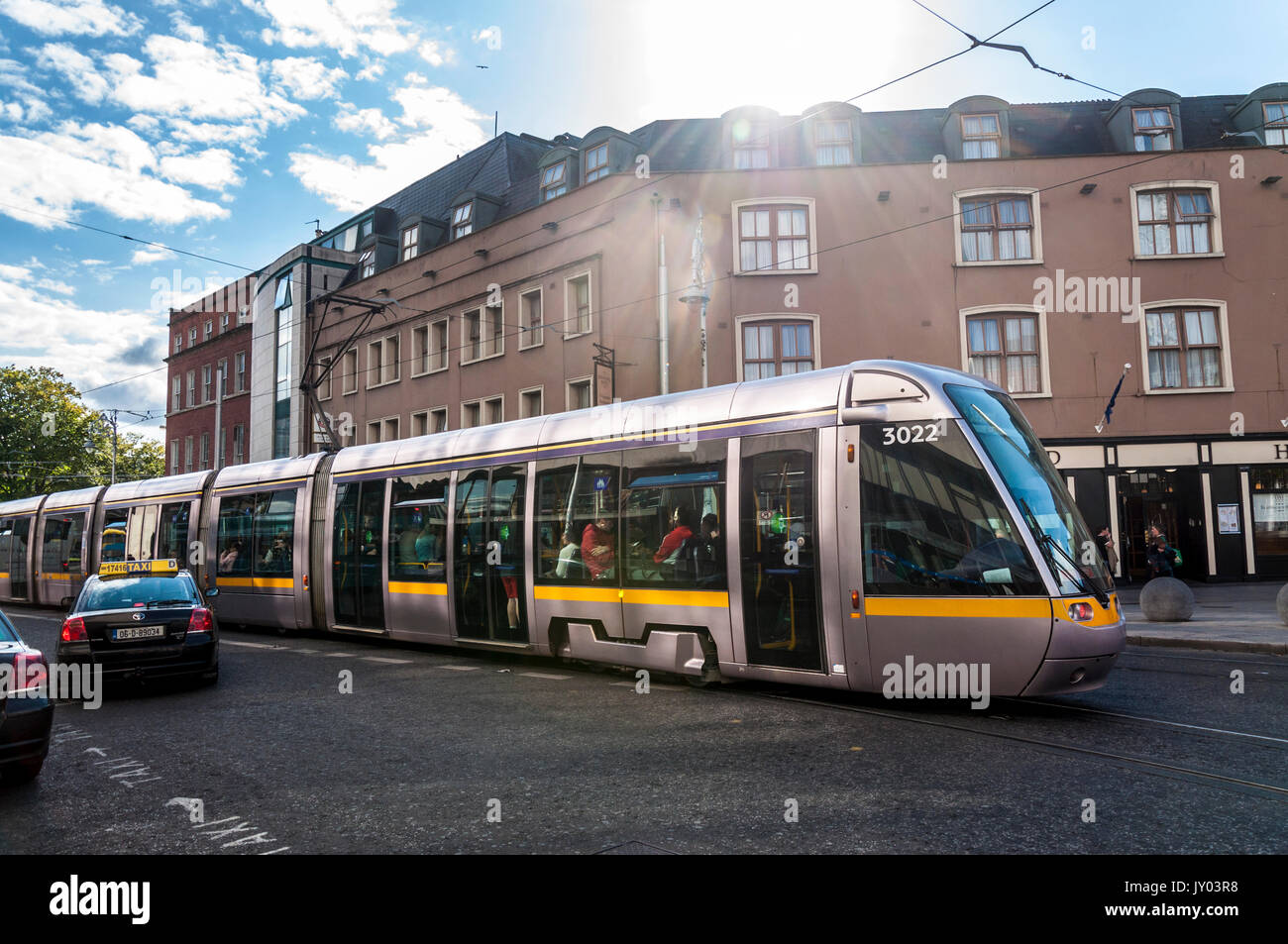 A Luas tram is seen in Ireland's capital city Dublin Stock Photo - Alamy