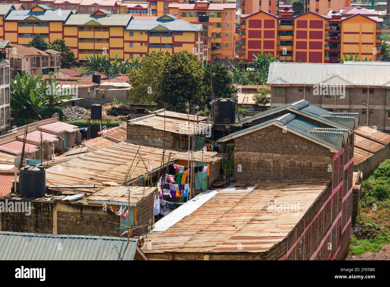 Ruaka town with buildings, Kenya Stock Photo - Alamy