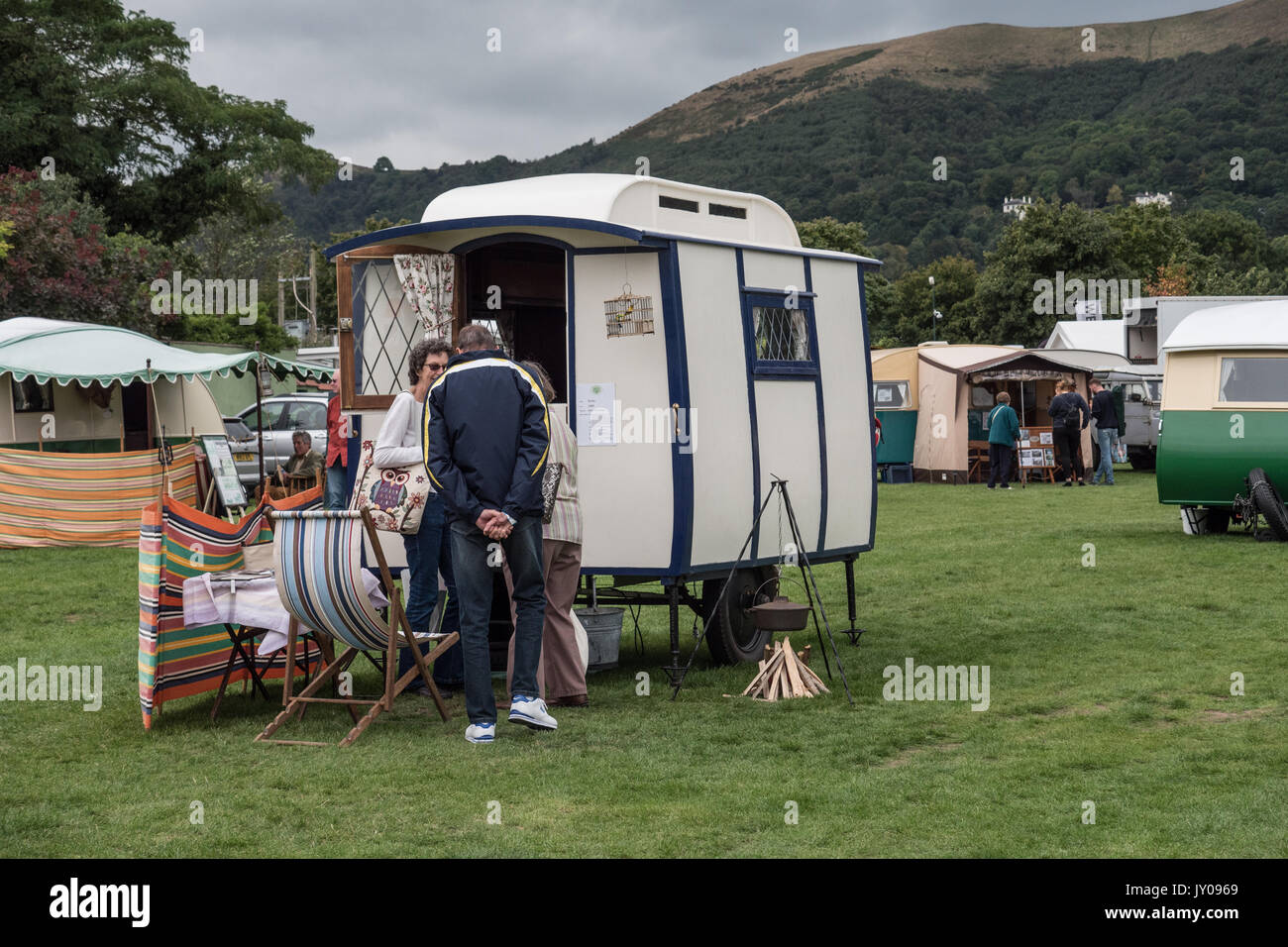 Vintage Eccles caravan Stock Photo - Alamy