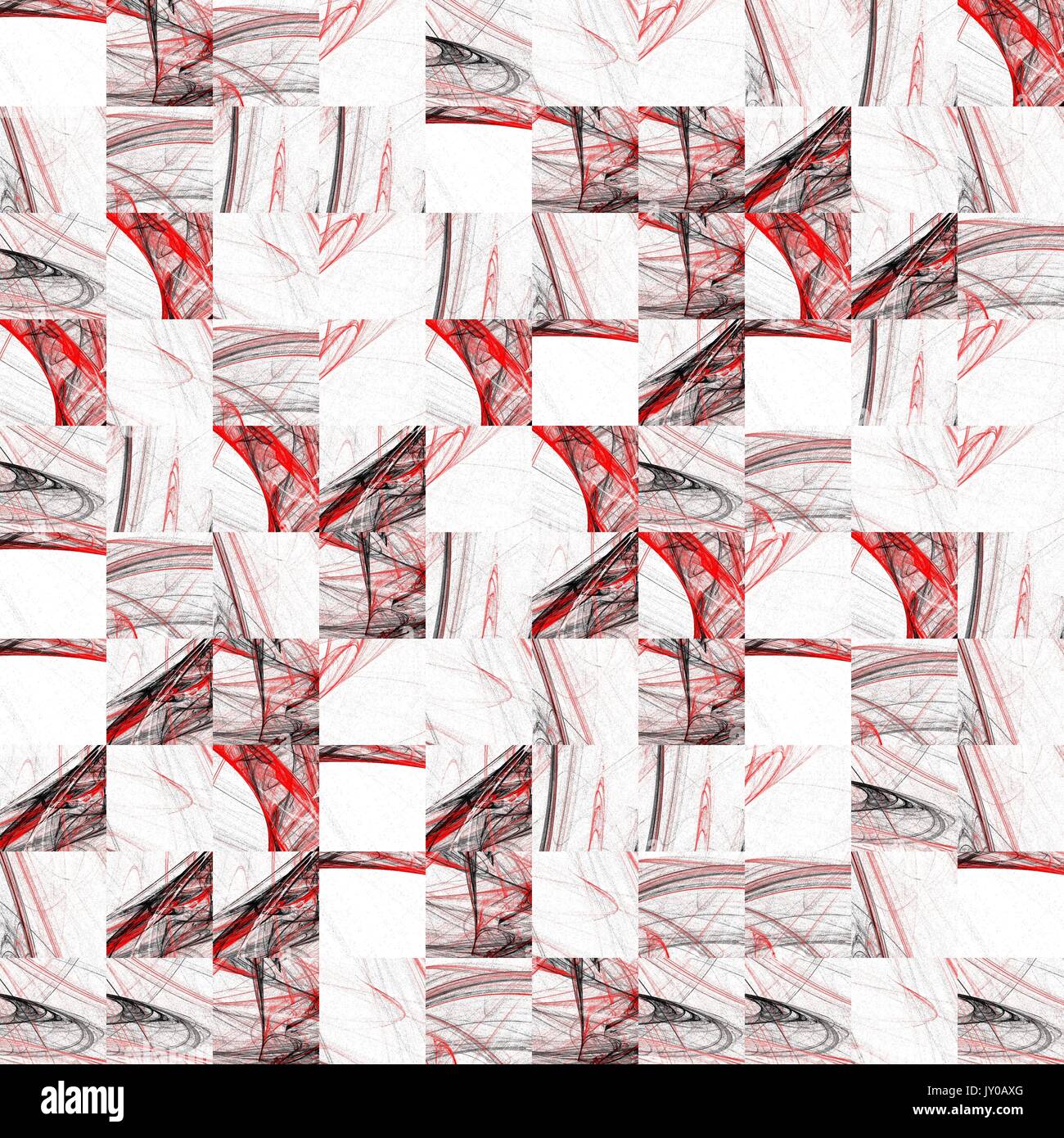 Abstract grunge red texture on white background. Rough noise design. Medium broken patterns are ...
