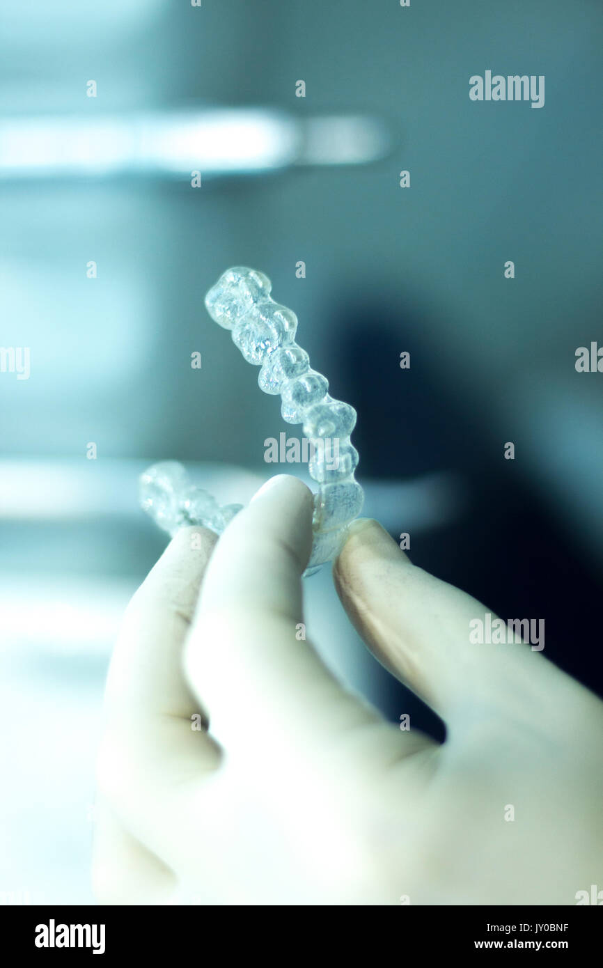 Invisible teeth retainers orthodontic brackets. Plastic modern ...