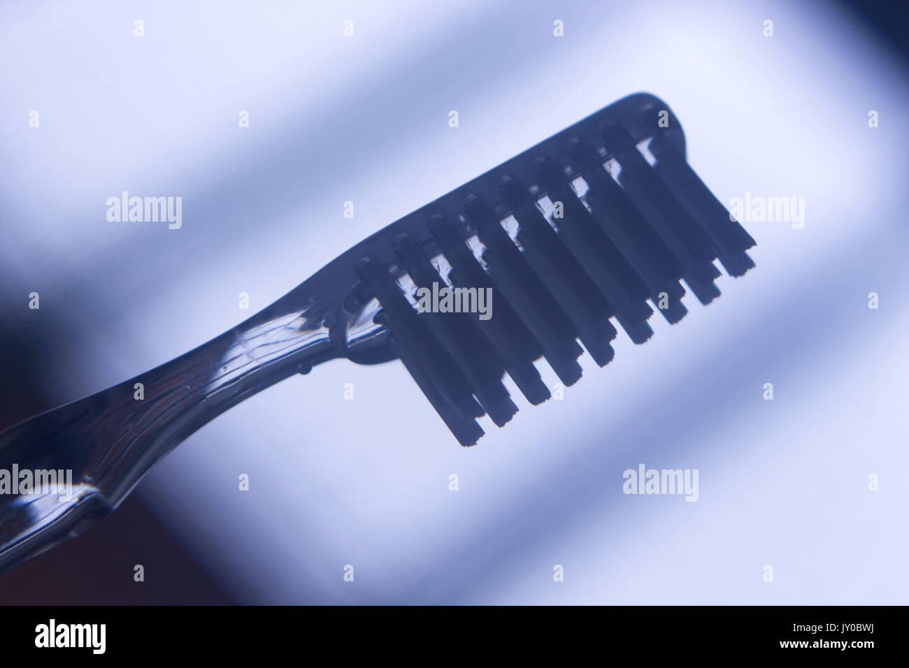 Dental toothbrush closeup isolated on abstract background Stock Photo ...