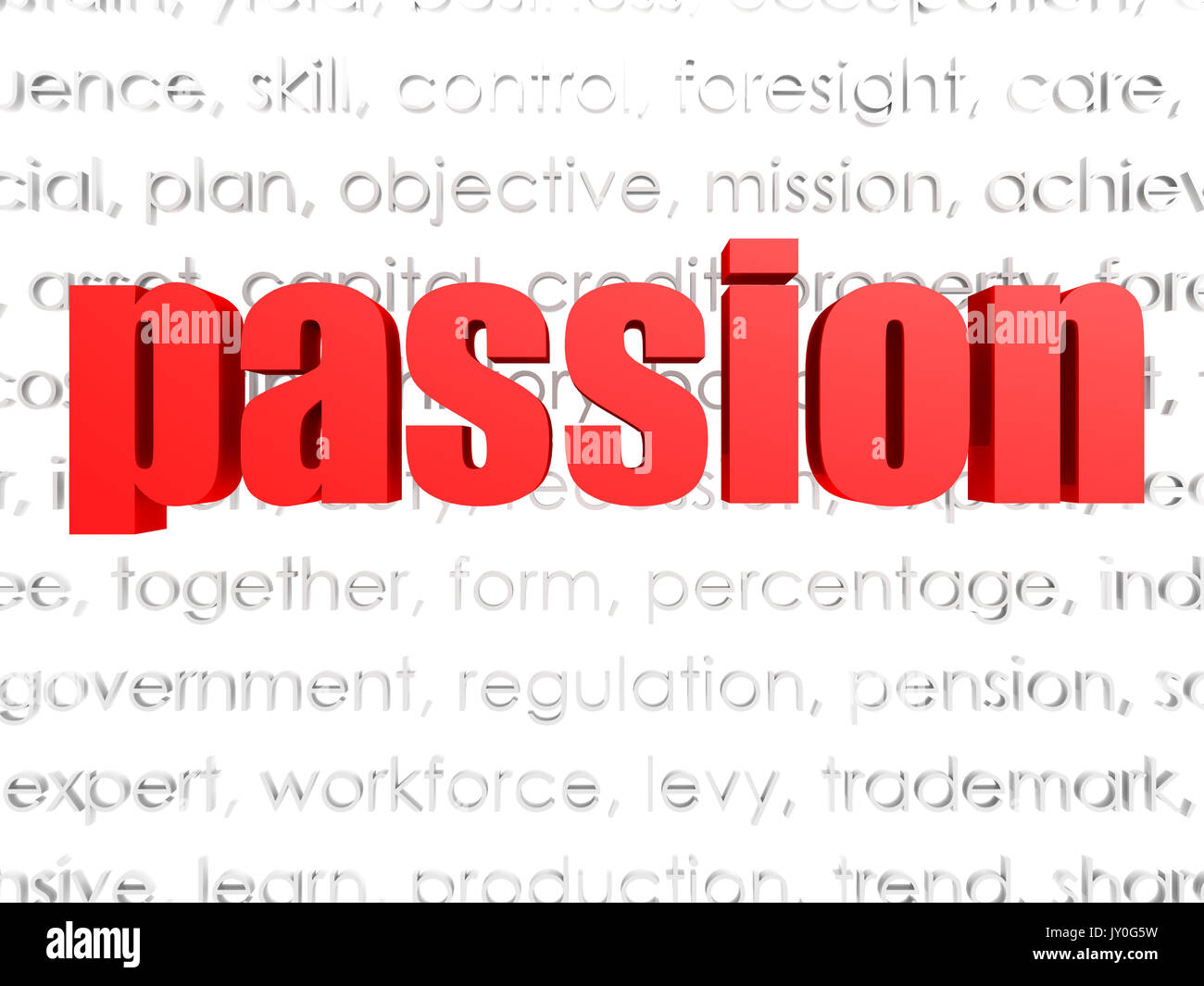 Passion Word Cloud Concept Image With Hi Res Rendered Artwork That Could Be Used For Any Graphic
