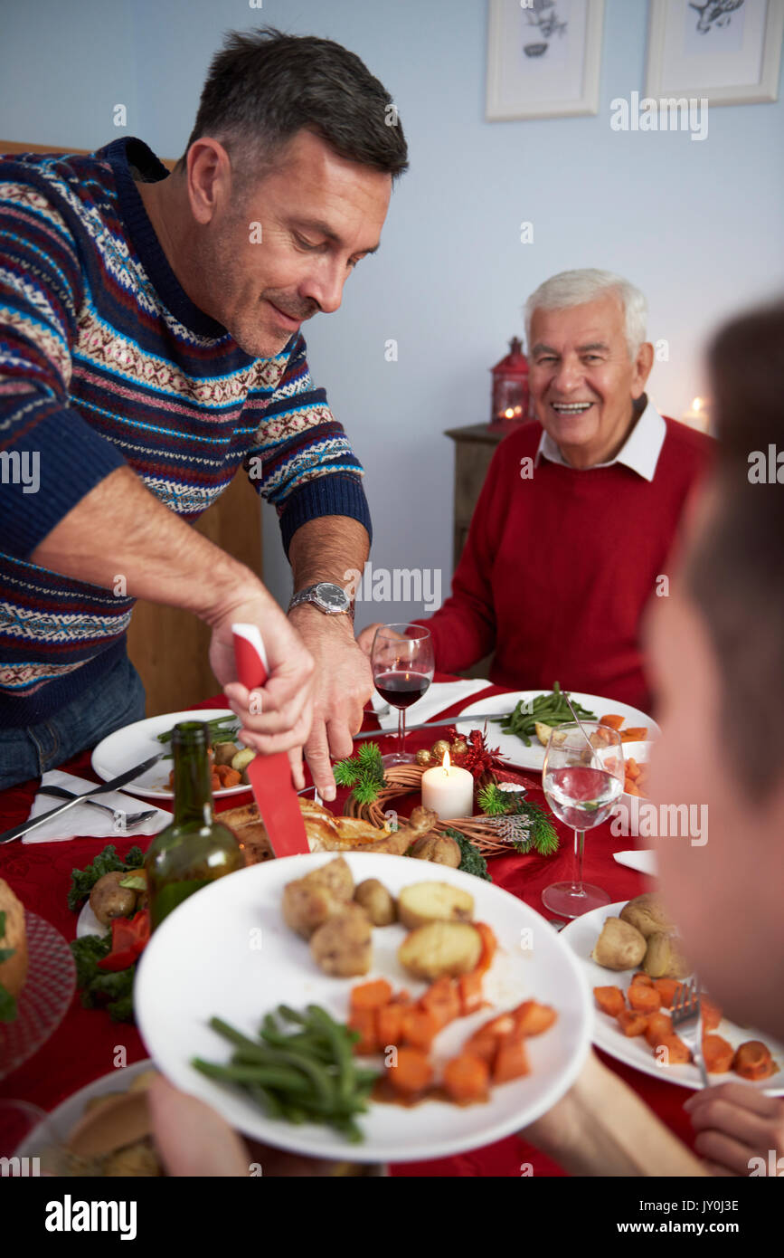 Family dining table meat hi-res stock photography and images - Alamy