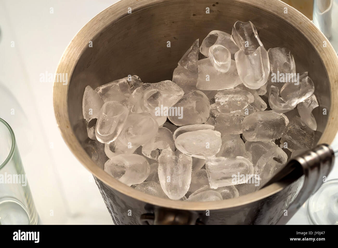 Top view ice bucket Stock Photo - Alamy