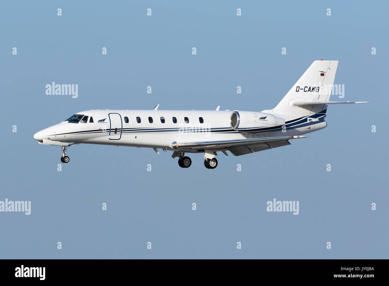 Aerowest Cessna 680 Citation Sovereign [D-CAWB] on final approach for ...