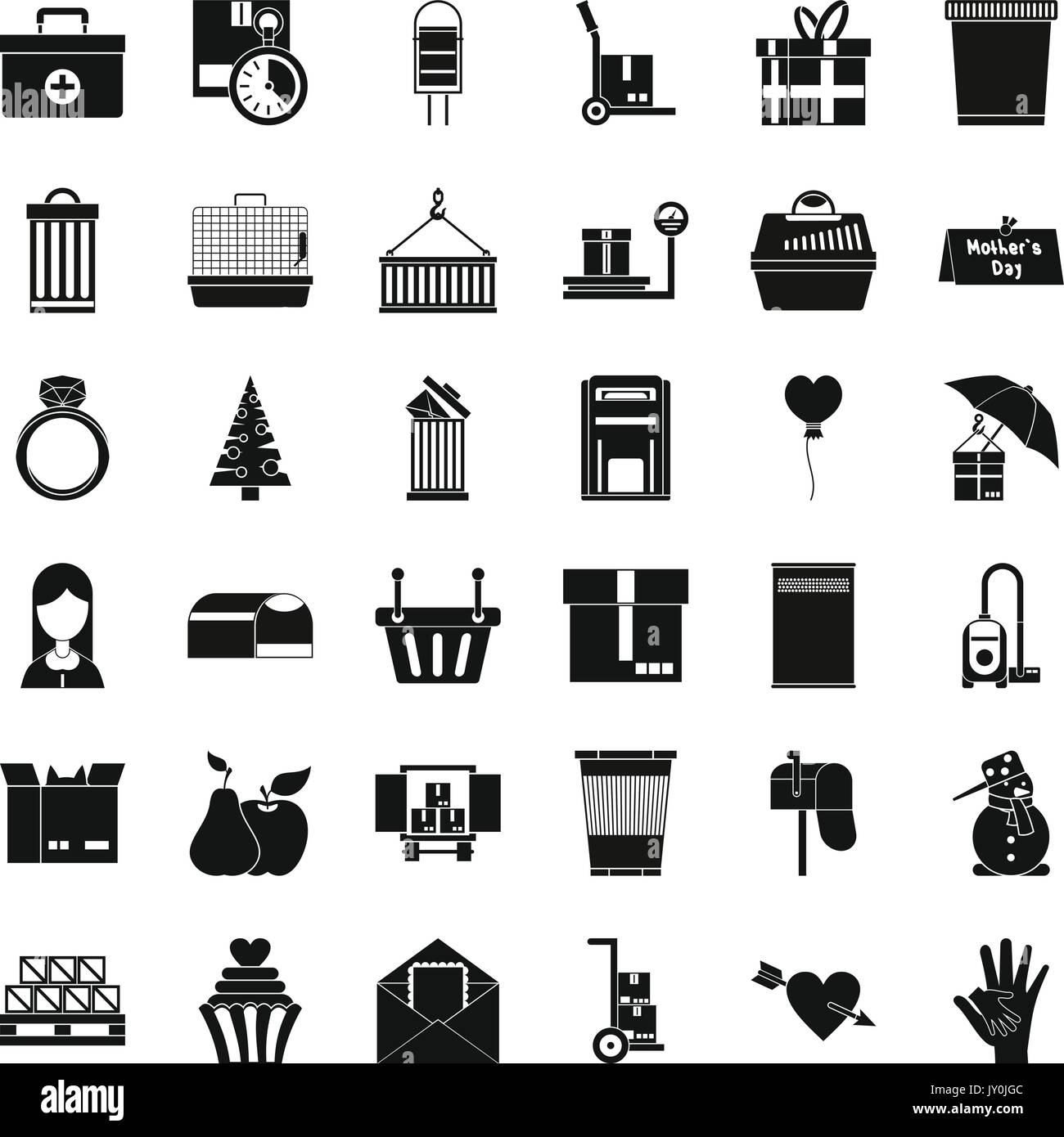 Big box icons set, simple style Stock Vector Image & Art - Alamy