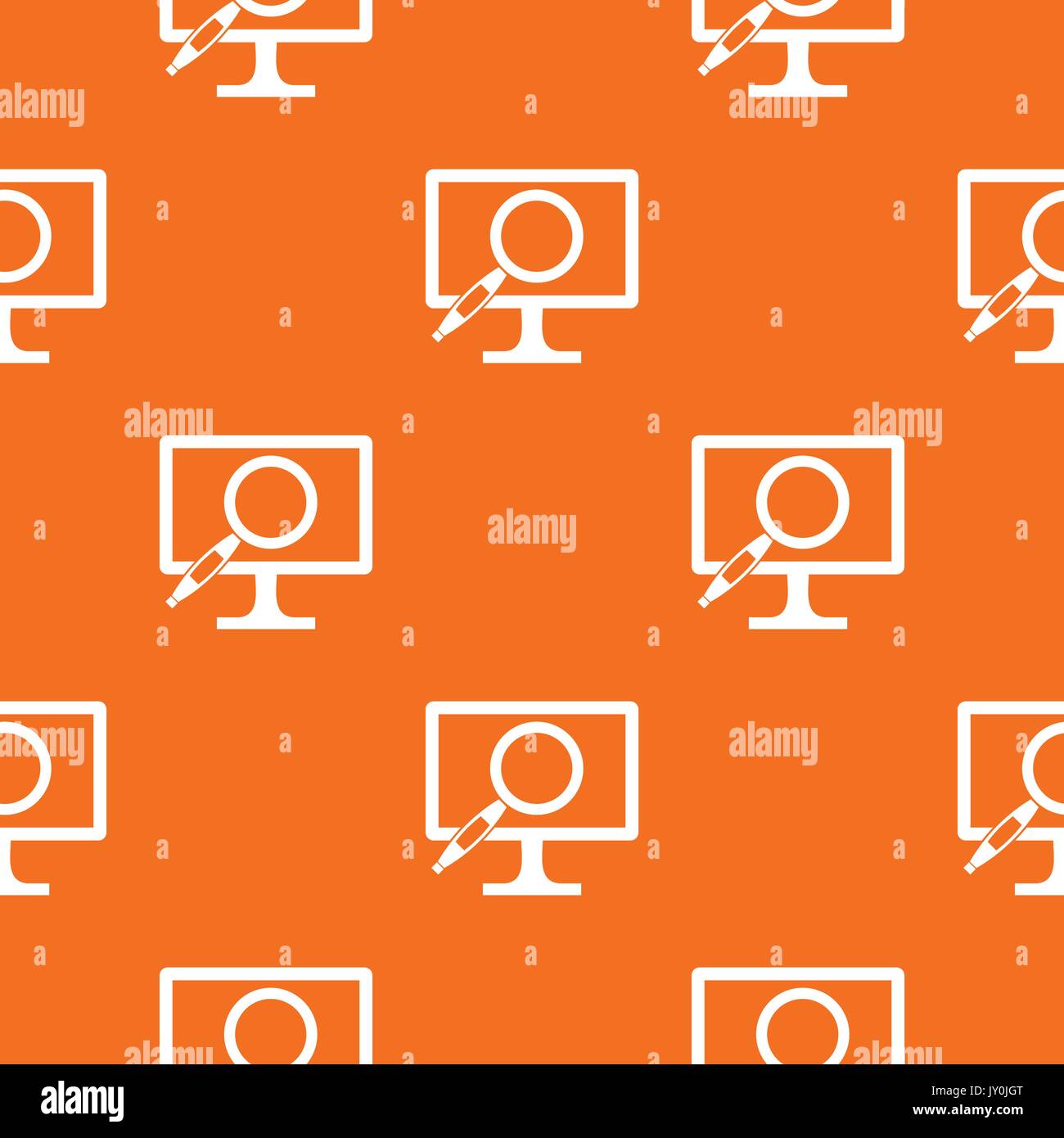 Computer monitor magnifying glass pattern seamless Stock Vector Image ...