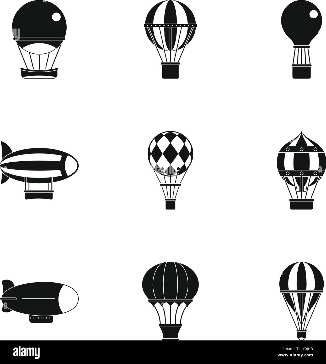 Types of airship icon set, simple style Stock Vector Image & Art - Alamy