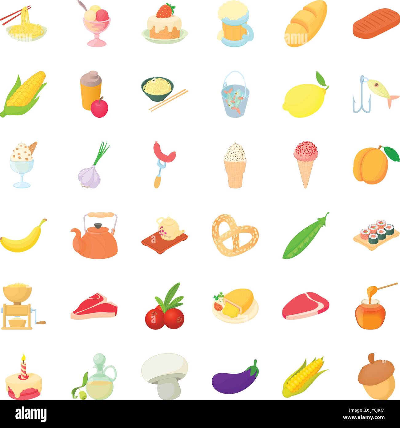 Good breakfast icons set, cartoon style Stock Vector Image & Art - Alamy