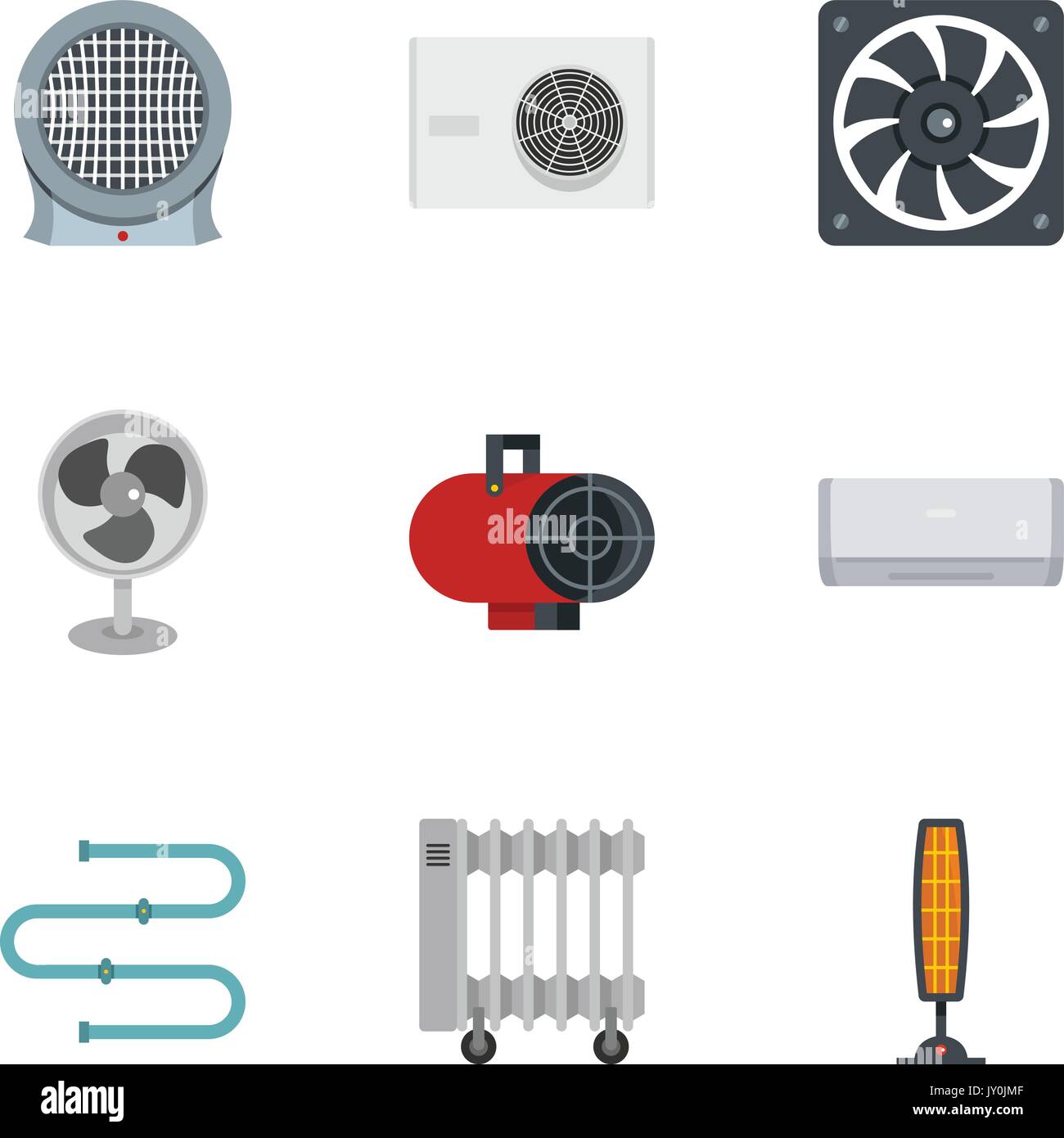 Conditioning icon set, flat style Stock Vector Image & Art - Alamy