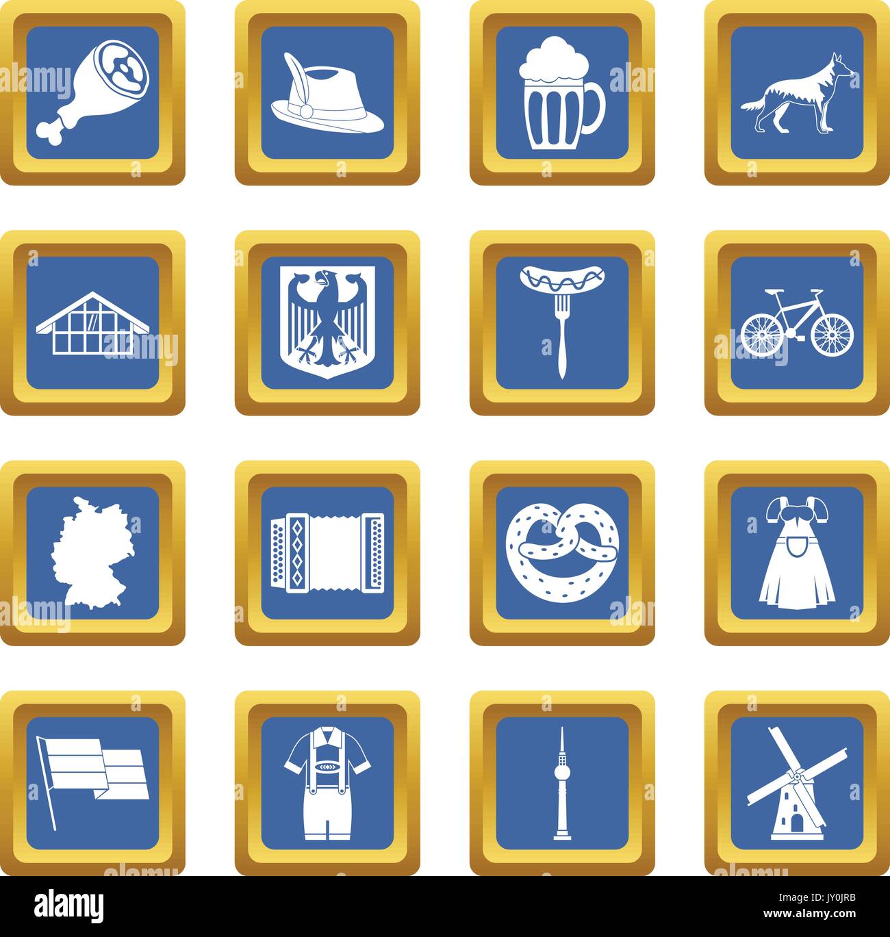 German sausage house Stock Vector Images - Alamy