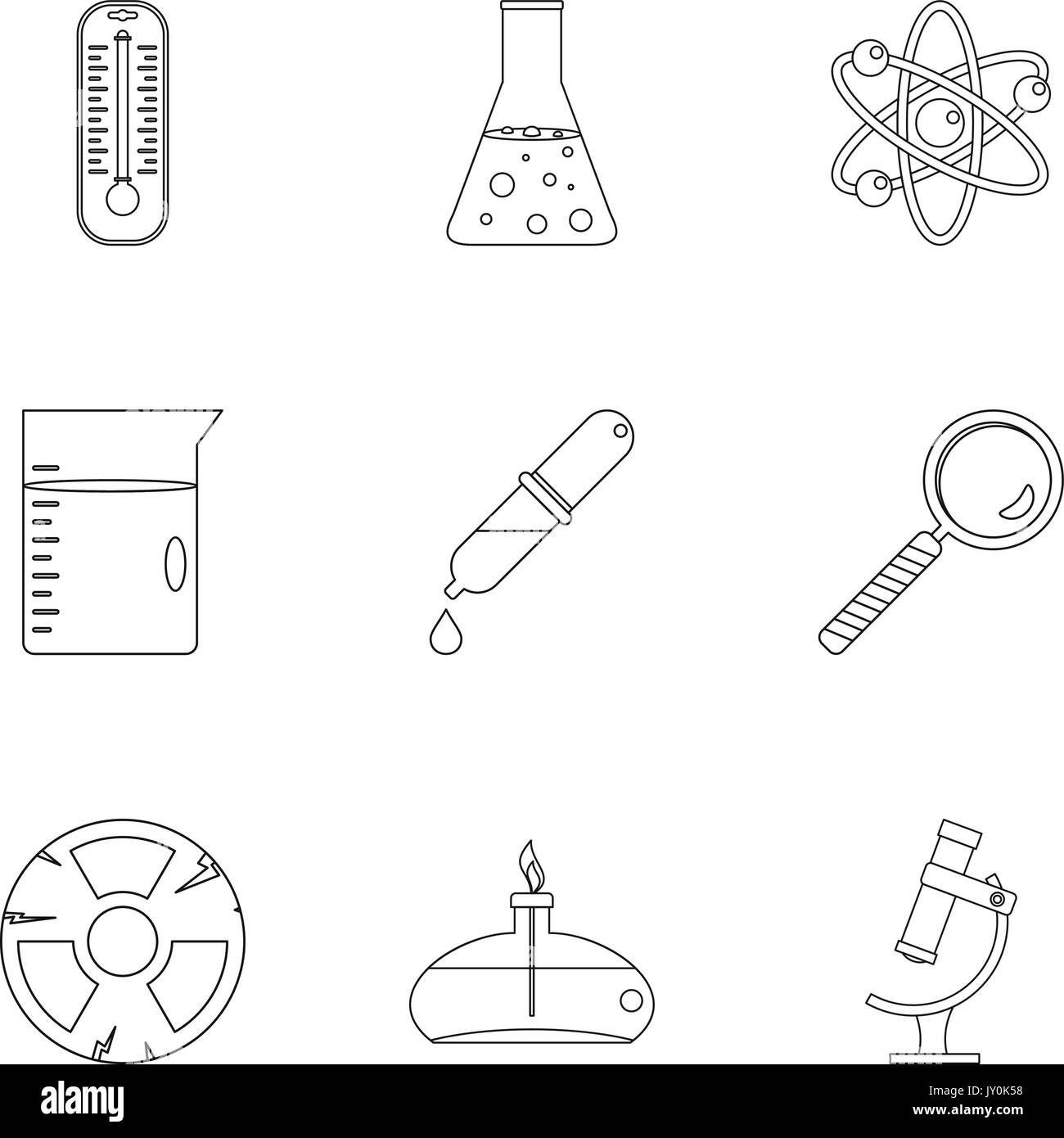 Chemistry science icon set, outline style Stock Vector Image & Art - Alamy Chemistry science icon set, outline style Stock Vector Image & Art - Alamy