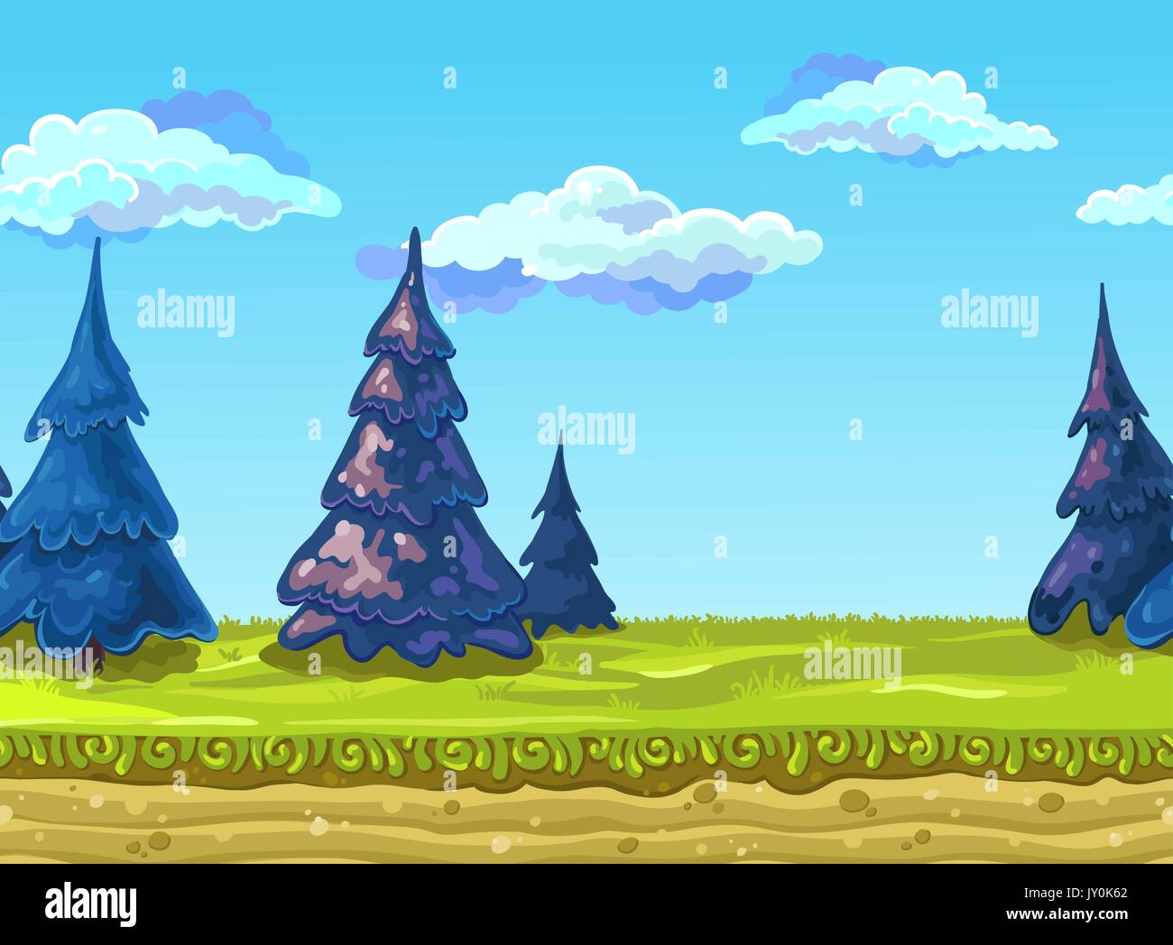 Seamless Landscape, Vector illustration Stock Vector Image & Art - Alamy