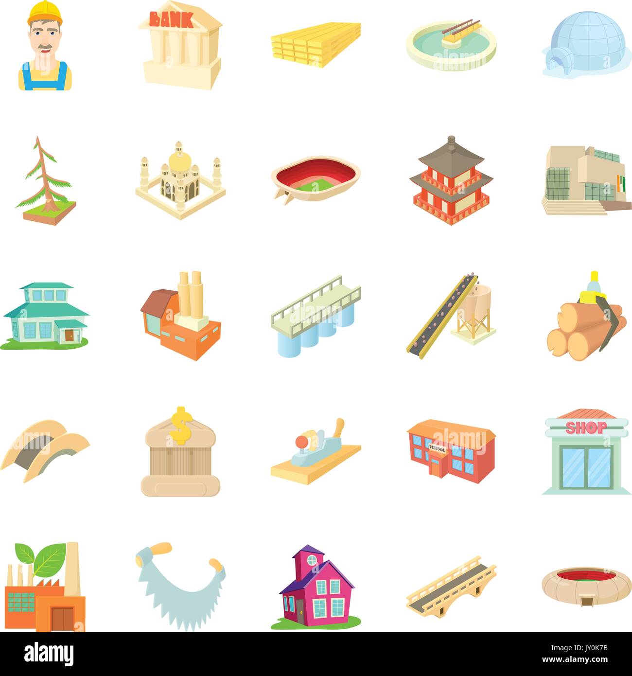 Entity icons set, cartoon style Stock Vector Image & Art - Alamy
