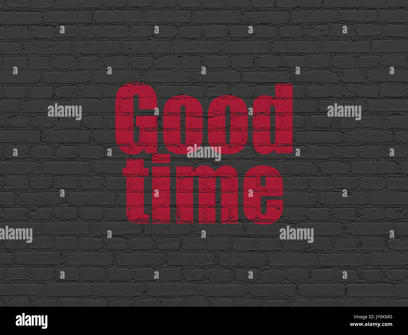 Timeline concept: Good Time on wall background Stock Photo - Alamy