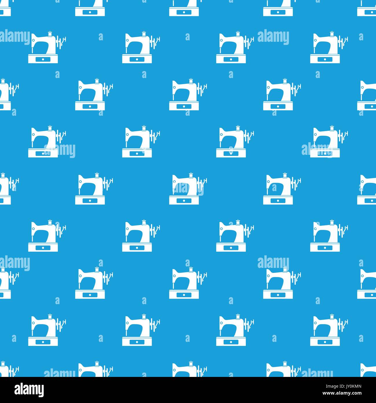 Sewing Machine Pattern Seamless Blue Stock Vector Image And Art Alamy