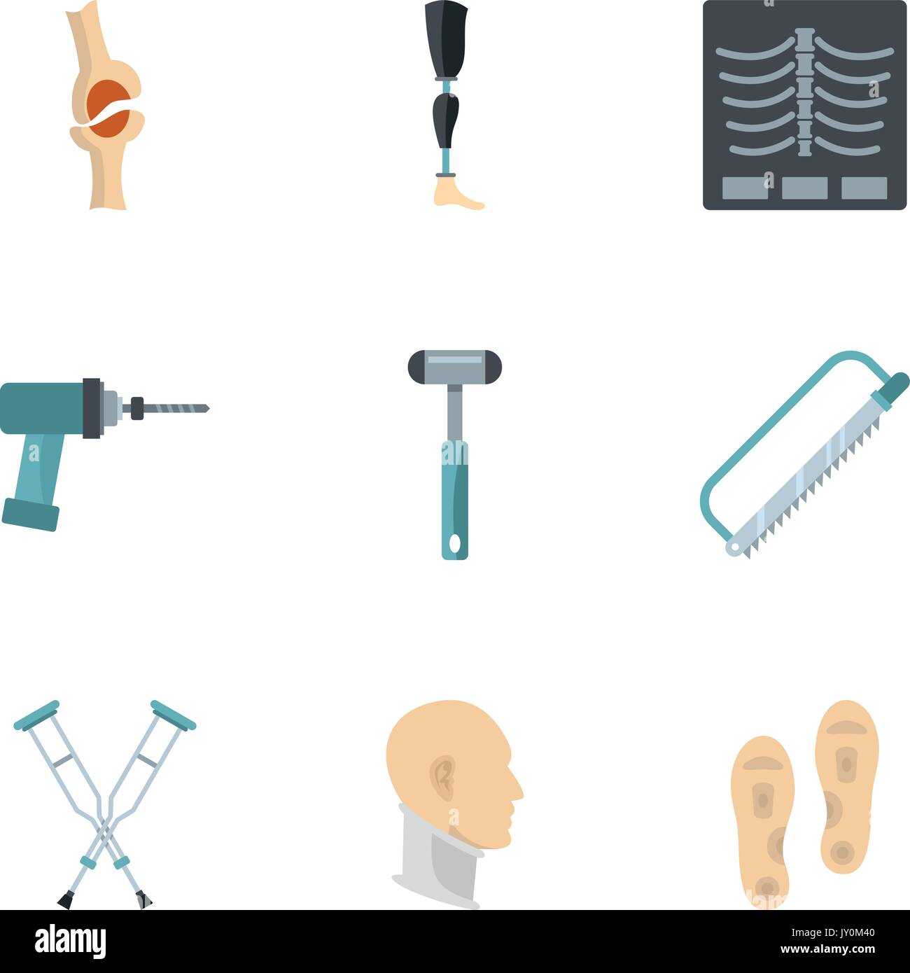 Orthopedic icon set, flat style Stock Vector Image & Art - Alamy