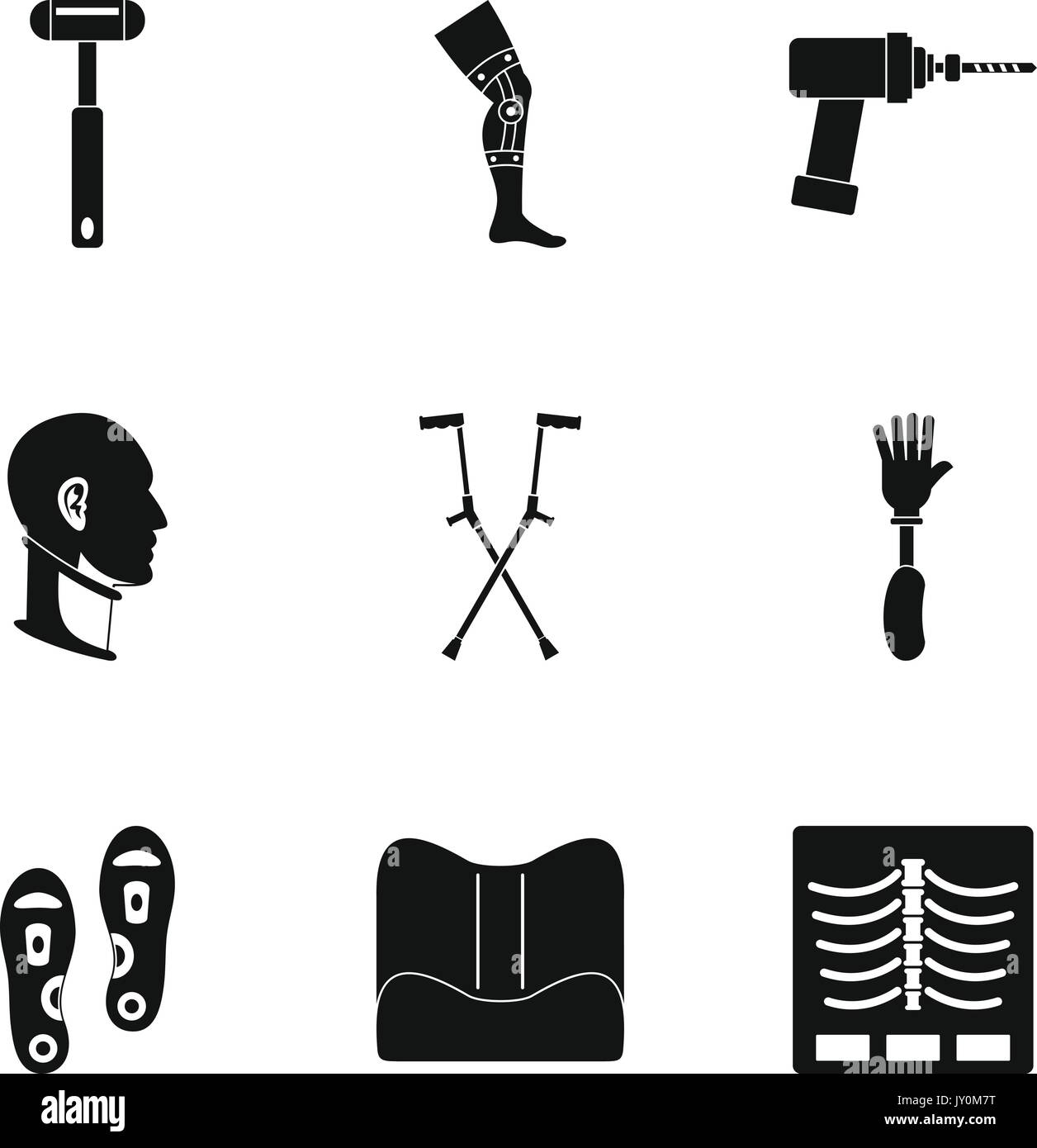 Orthopedic prosthetic icon set, simple style Stock Vector Image & Art ...
