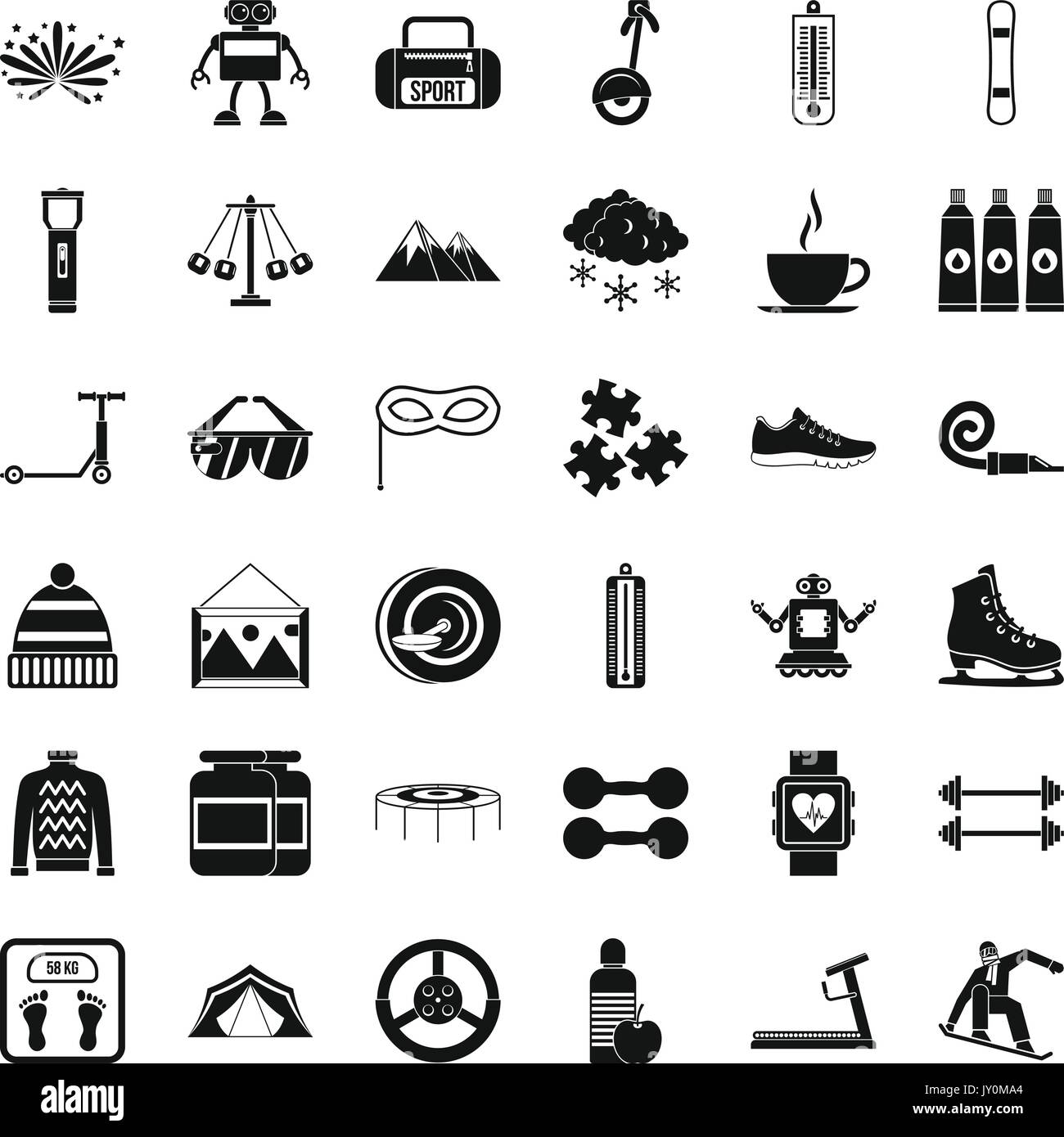 Children game icons set, simple style Stock Vector Image & Art - Alamy